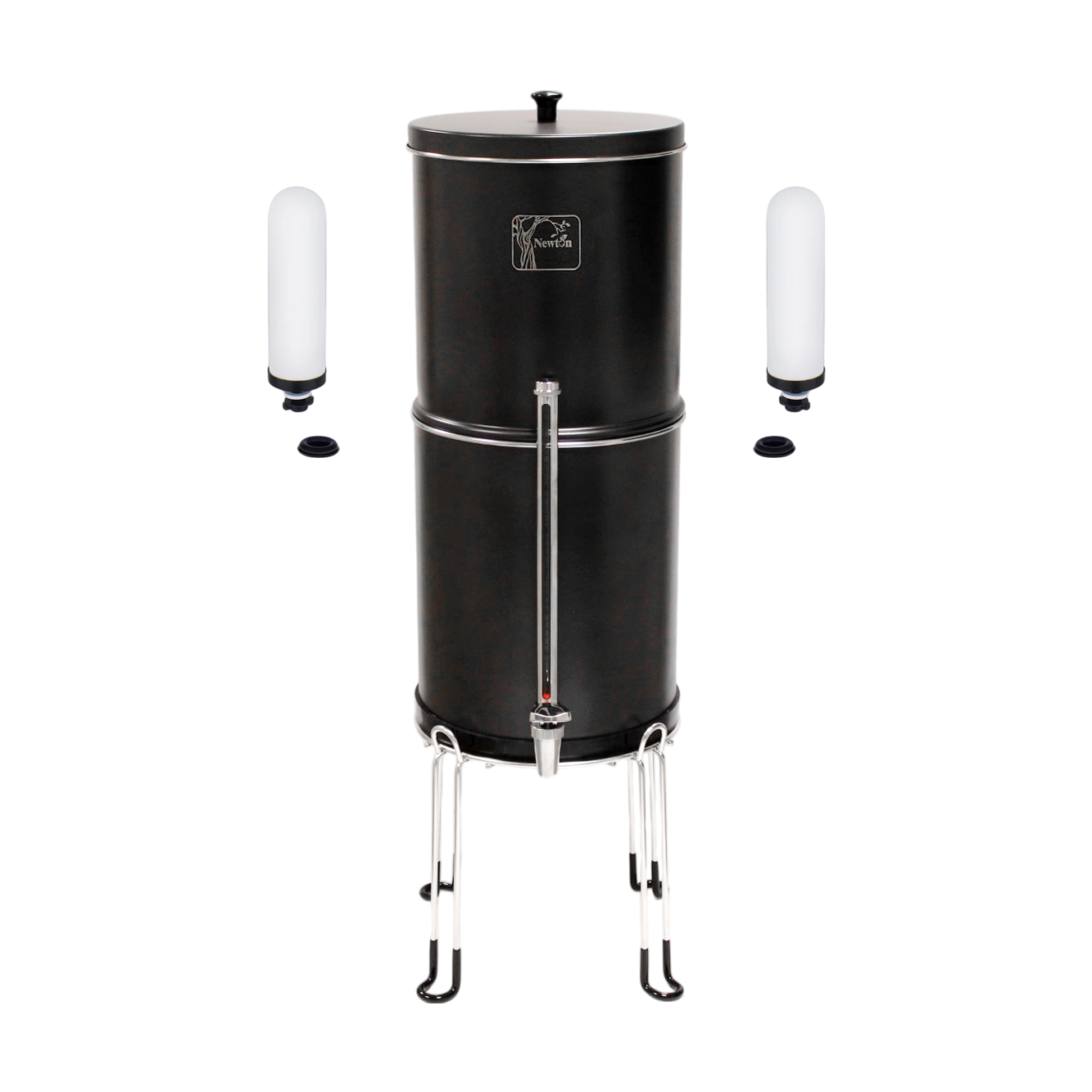 Newton 8.5 Litre Gravity-Powered Water Filter System Black and White ...